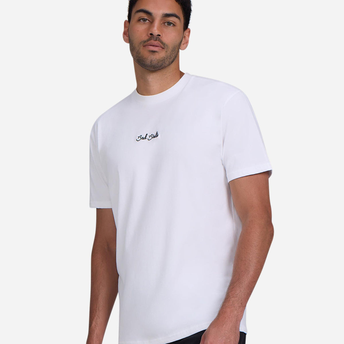 Men's Script Tee - Brilliant White – Bad Birdie