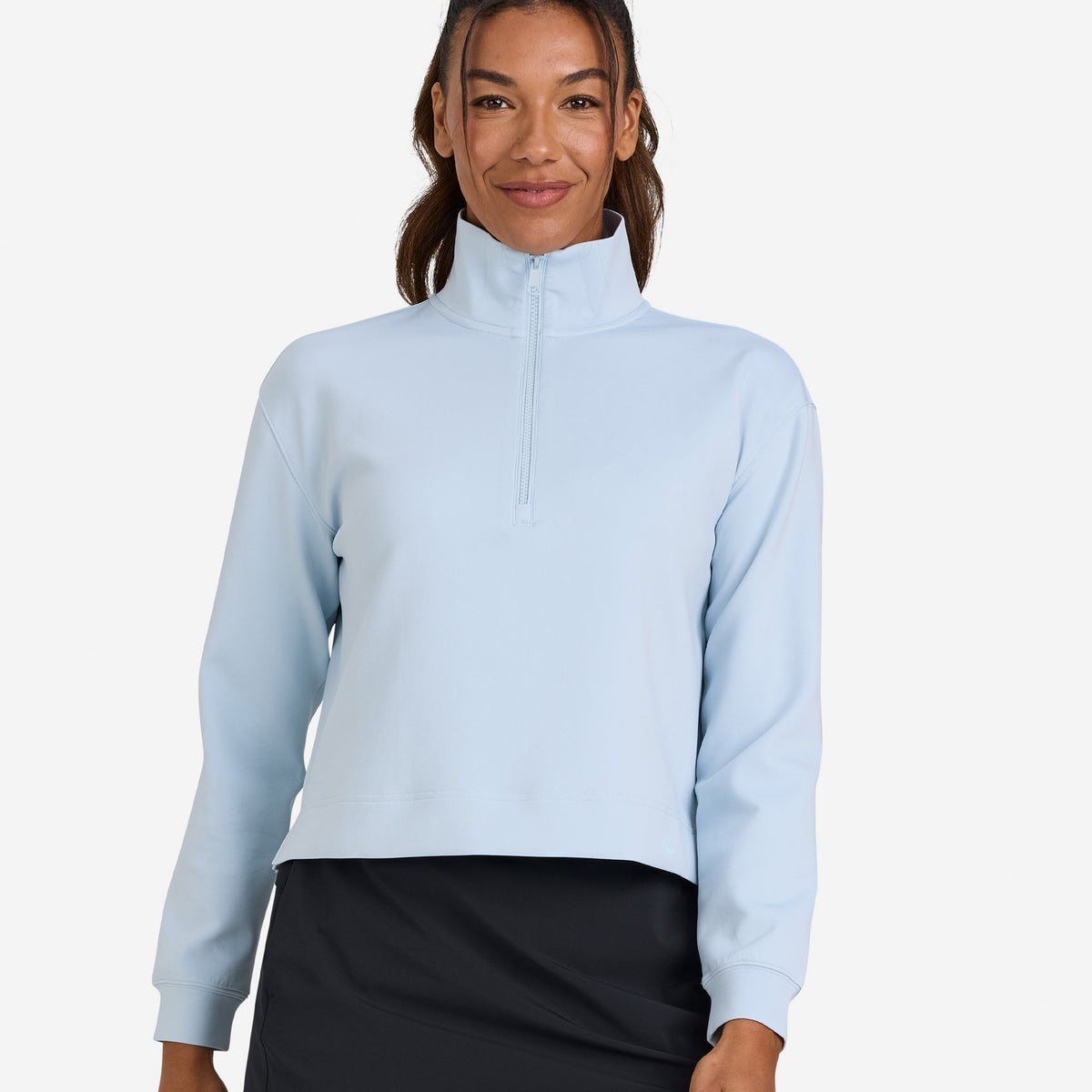 Women's At Ease Quarterzip - Baby Blue – Bad Birdie