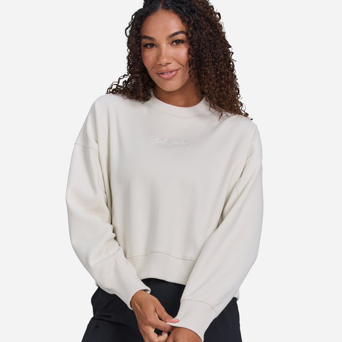 Women's Crew Sweatshirt - White Onyx - Bad Birdie