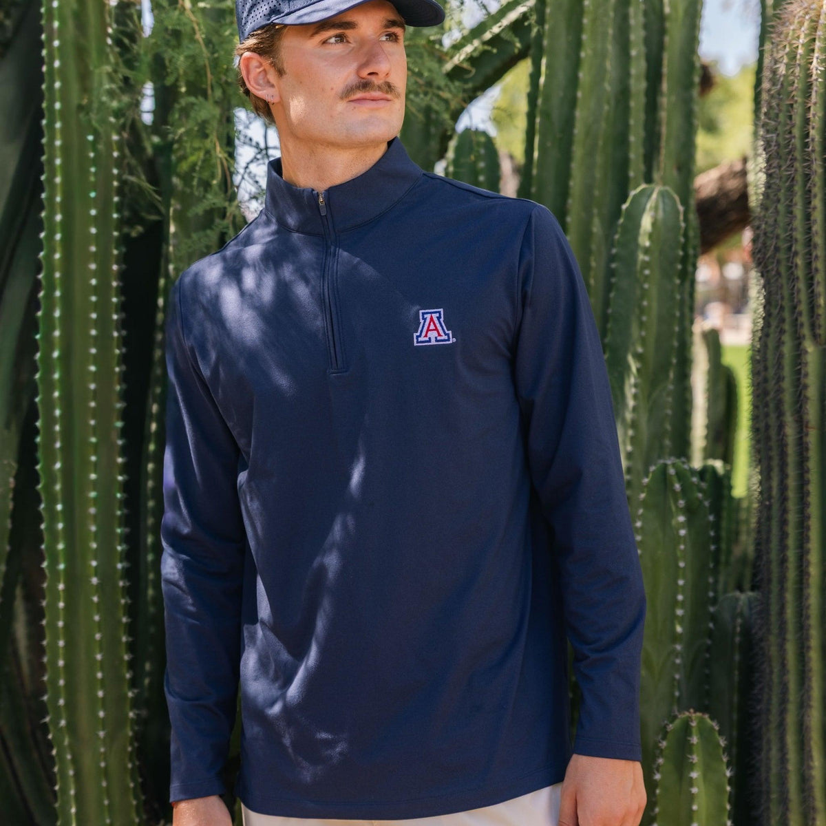 Men's University of Arizona - Quarterzip - Dark Navy – Bad Birdie